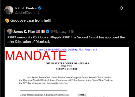 XRP Price Rises as Ripple Ends Five-Year US SEC Lawsuit - The Coin Republic